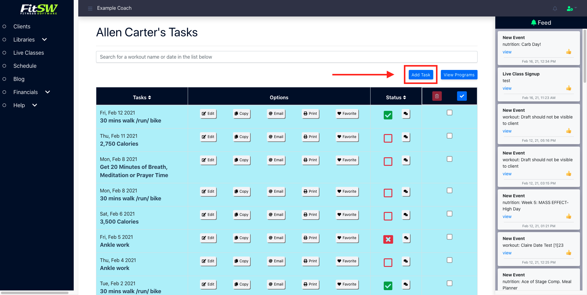 How to View/Add Tasks For Your Clients (Web)