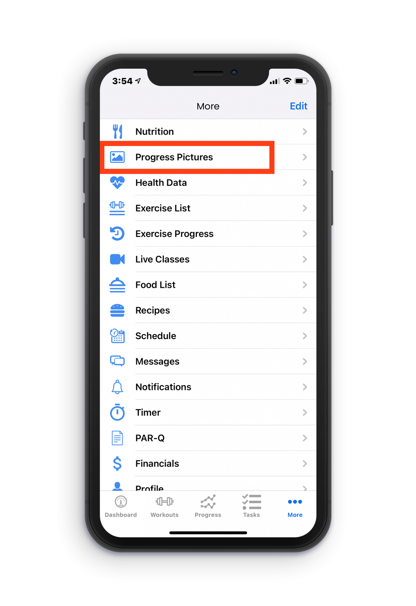 How to Add/ View Your Clients Progress Pictures (iOS)