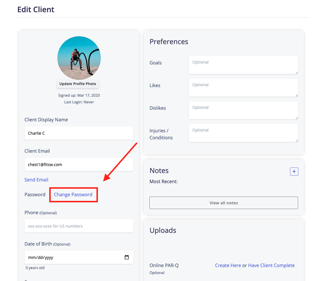 How To Change Your Clients Password (Web)