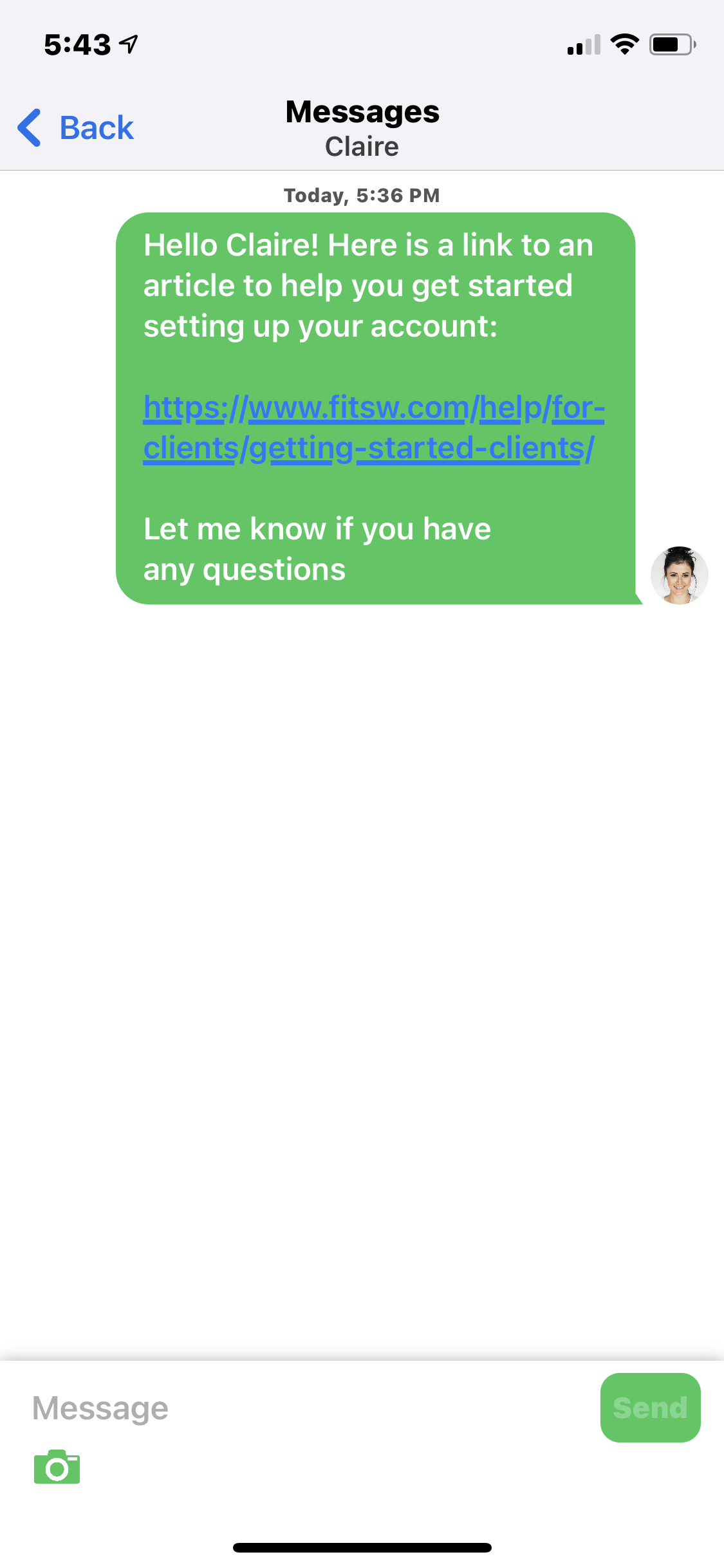 How to Send a Link in Chat (iOS)